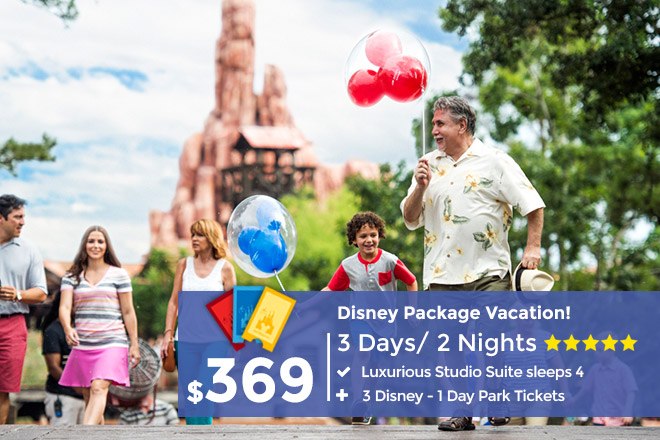 Disney Vacation Package & Gift - 3 Days Starting at $369